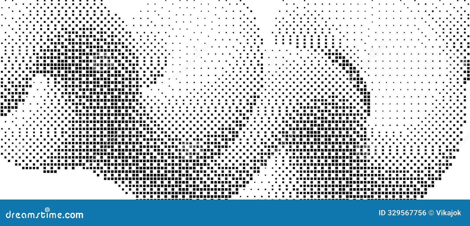 Pixelated Gradient Wave Shape. Black Dither Squiggle Texture Background ...