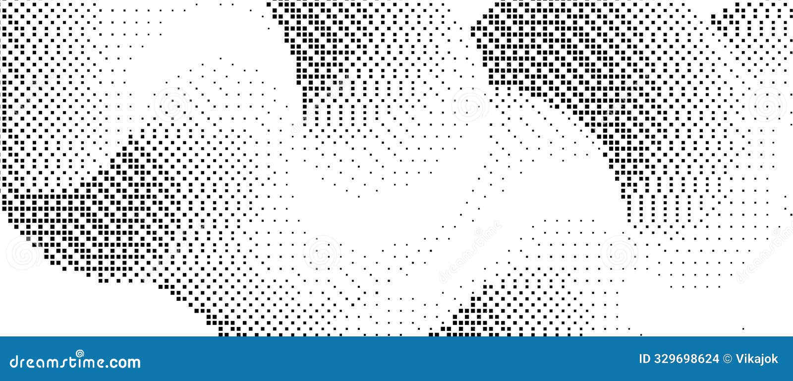 Pixelated Gradient Wave Shape. Black Dither Squiggle Texture Background ...