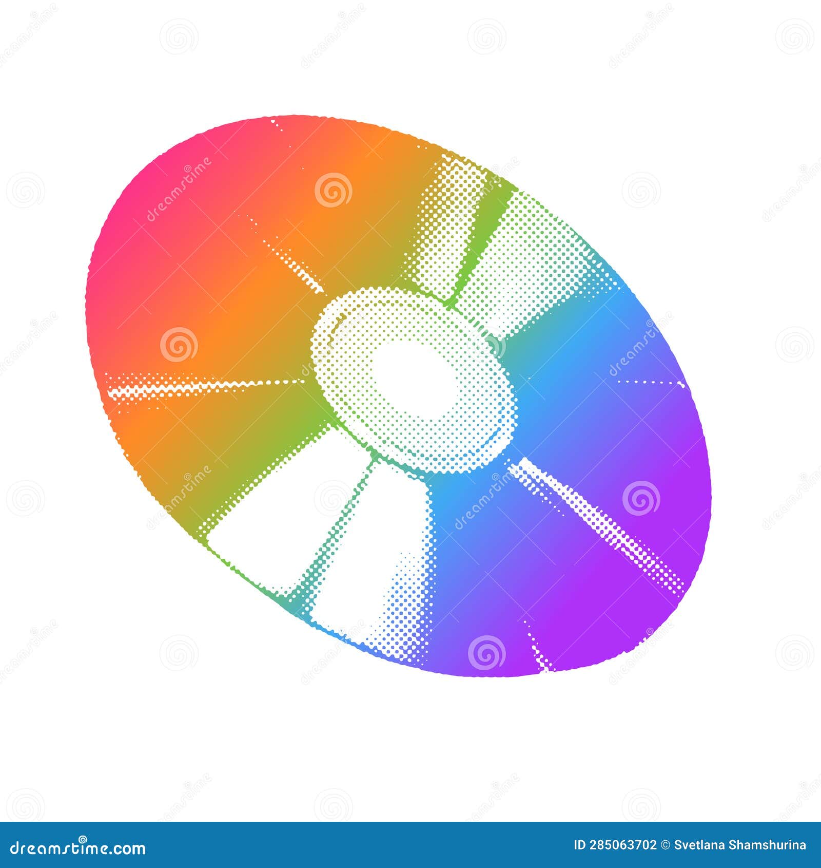 Pixelated Halftone CD Disc. Vector Trendy Y2k of Laser Disc Icon Formed ...