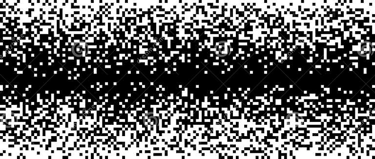 Pixelated Halftone Gradient Texture. Black and White Fading Pixel Noise ...