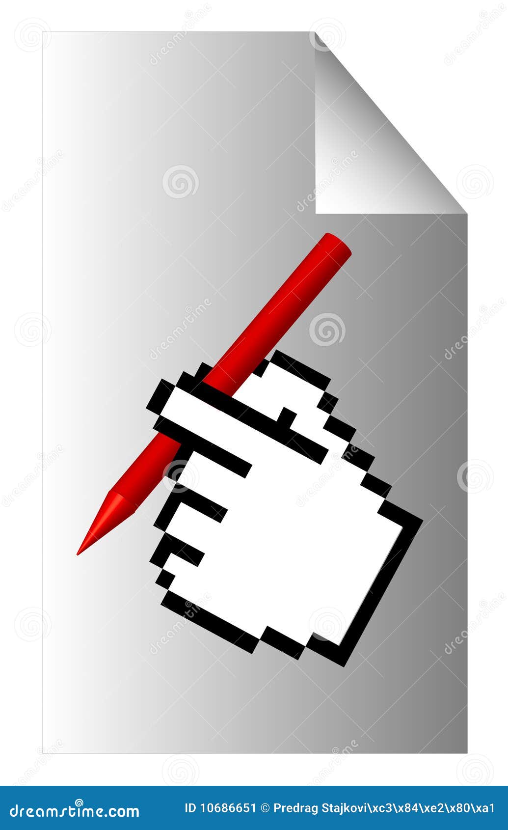 Pixelated hand stock vector. Illustration of hand, message - 10686651