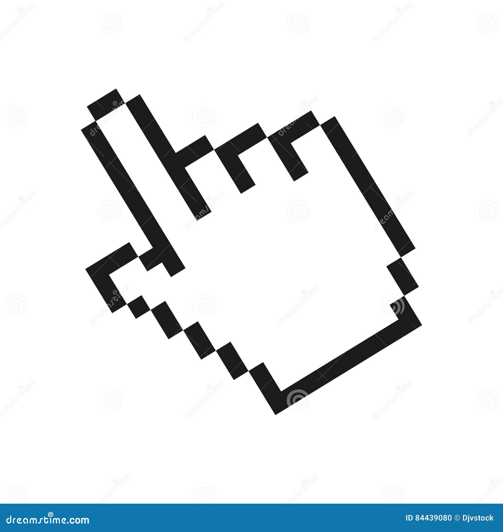 Pixelated Hand Cursor Icon Image Stock Illustration - Illustration of ...