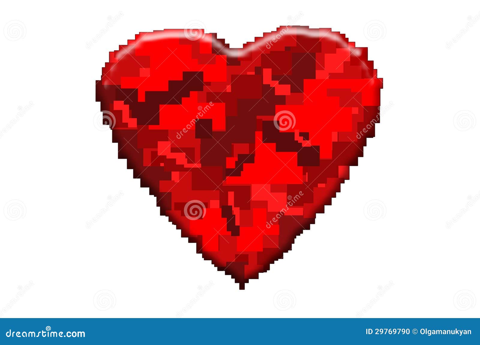 Pixelated Heart Icon Set. Low Resolution. Vector Gaming Design ...