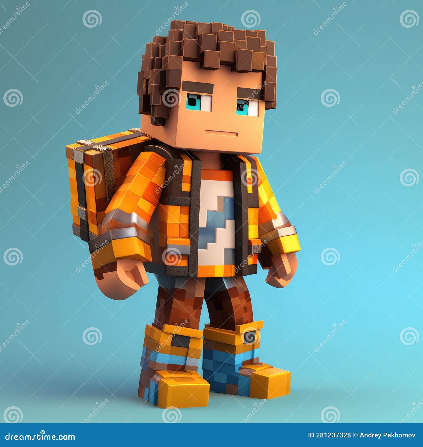 Pixelated Human Character, Illustration in Pixel Art Style, Computer ...