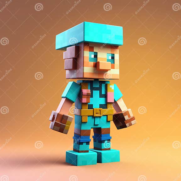 Pixelated Human Character, Illustration in Pixel Art Style, Computer ...