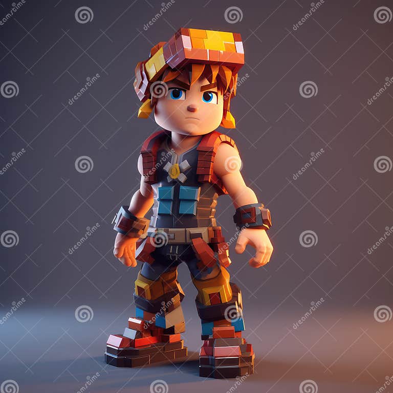 Pixelated Human Character, Illustration in Pixel Art Style, Computer ...