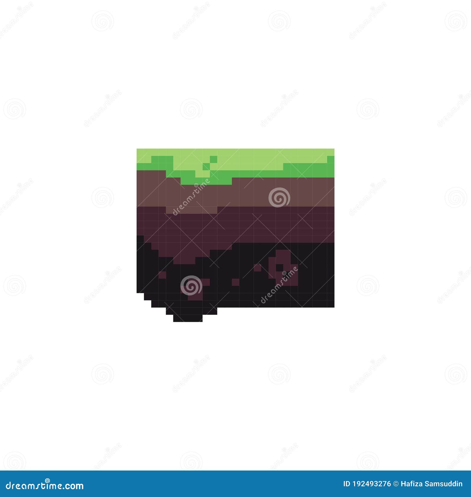 Pixelated Land Platform. Vector Illustration Decorative Design Stock ...