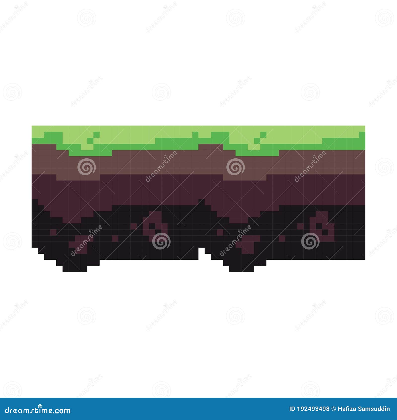 Pixelated Land Platform. Vector Illustration Decorative Design Stock ...
