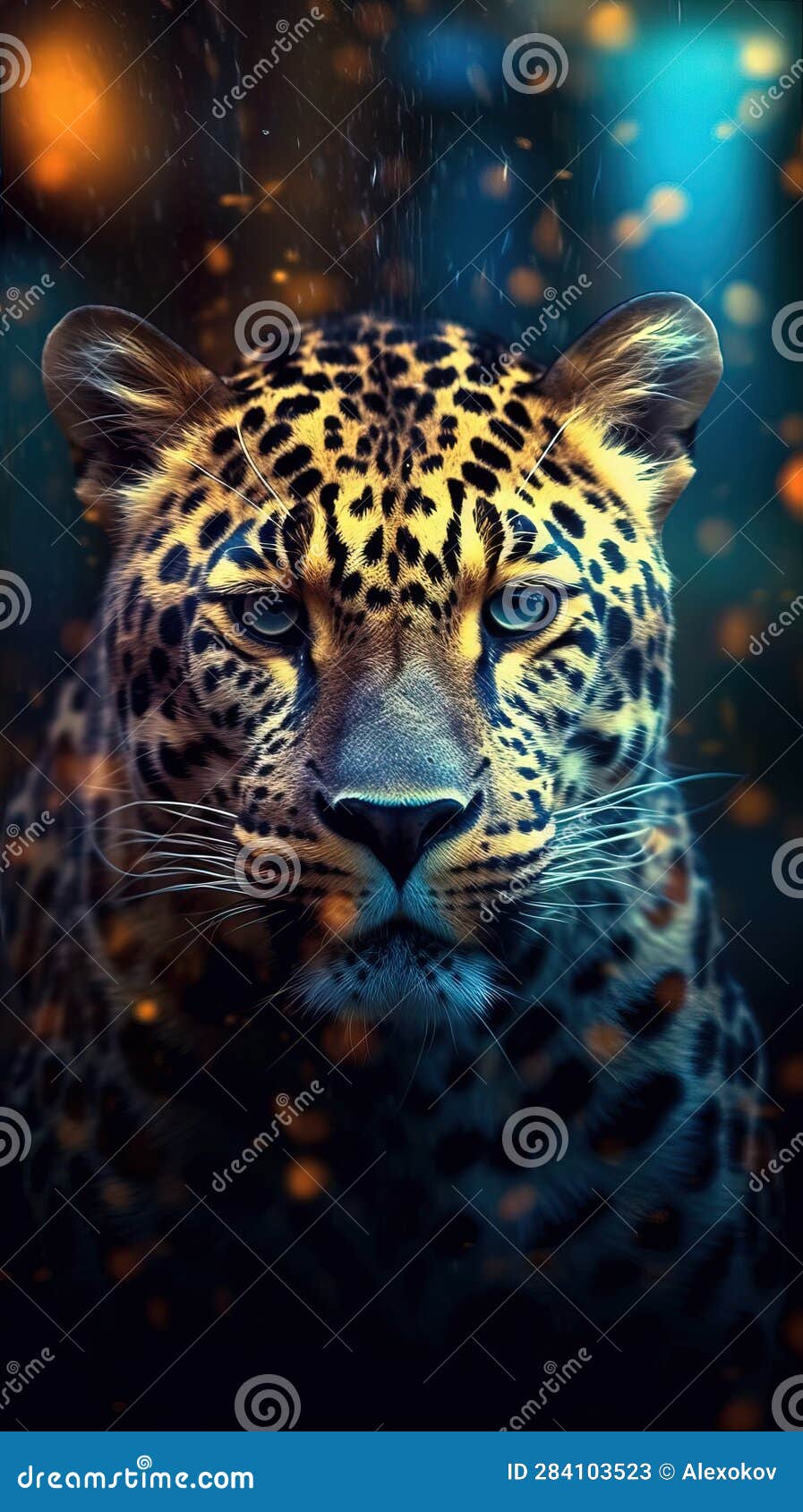Pixelated Leopard in Focus. Generative AI Stock Illustration ...