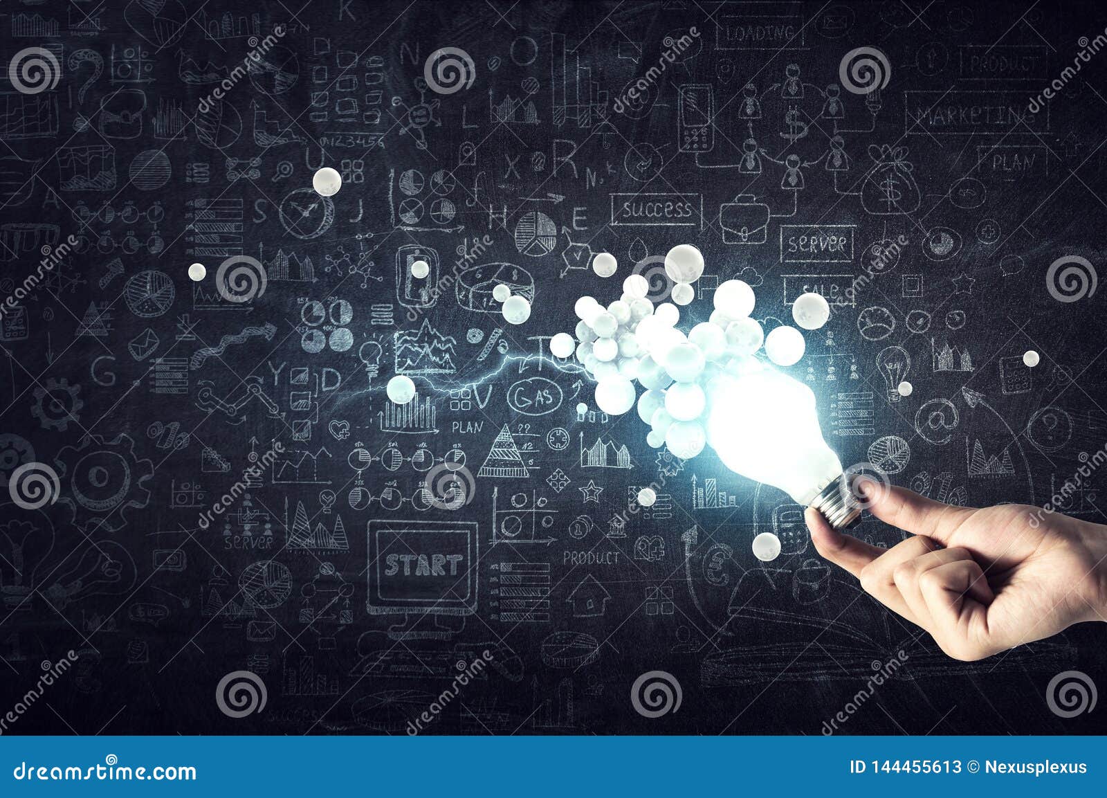 Pixelated Light Bulb. Development Concept. Mixed Media Stock Image ...