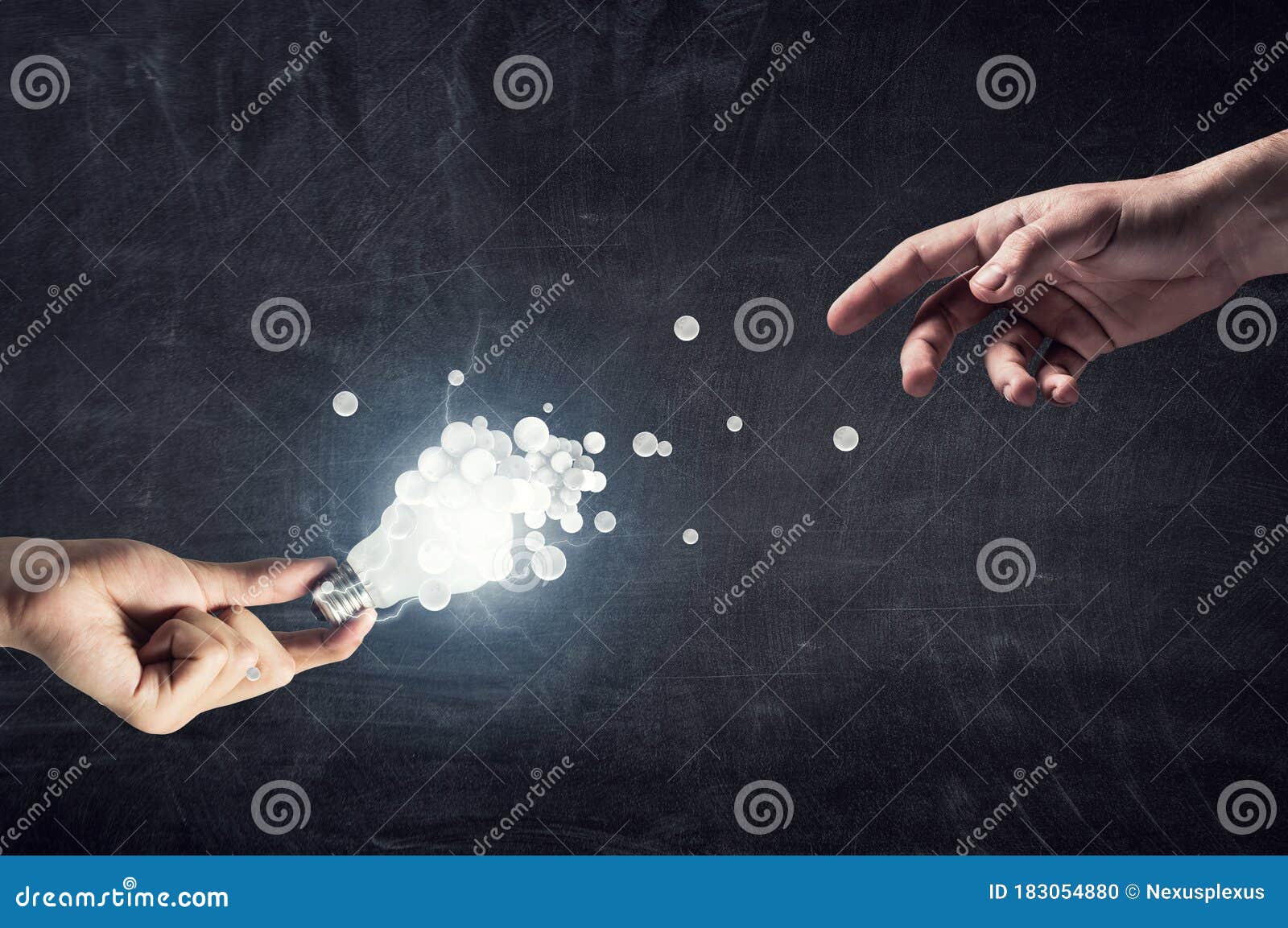 Pixelated Light Bulb. Development Concept. Mixed Media Stock Photo ...