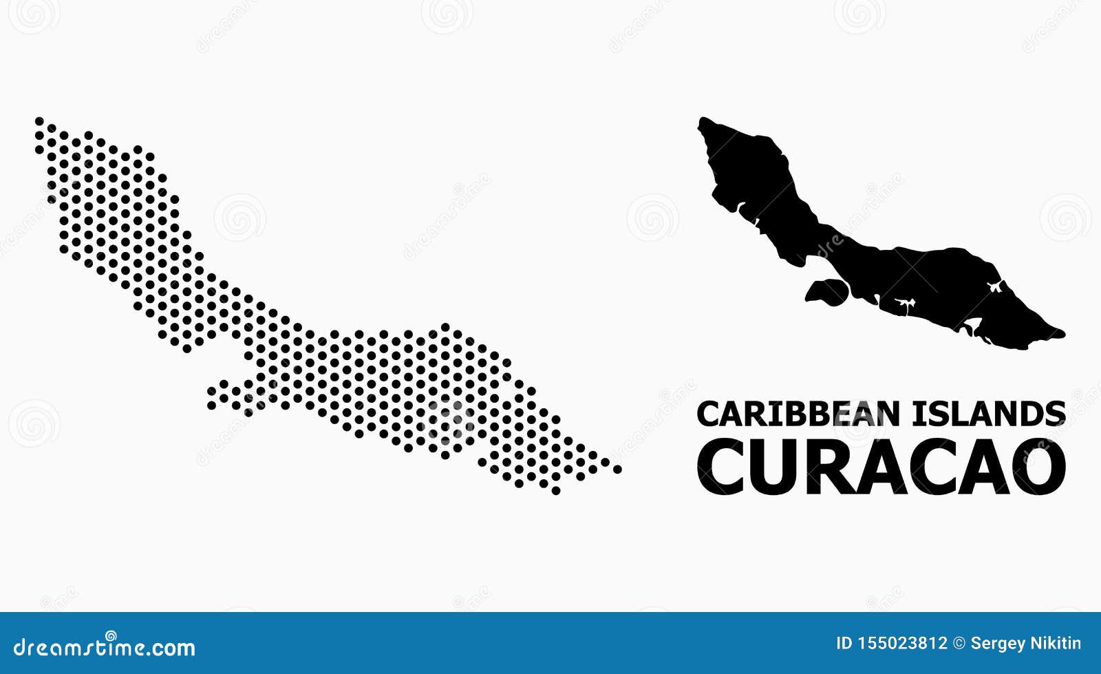 Map Of Curacao Island Vector Illustration | CartoonDealer.com #117372636