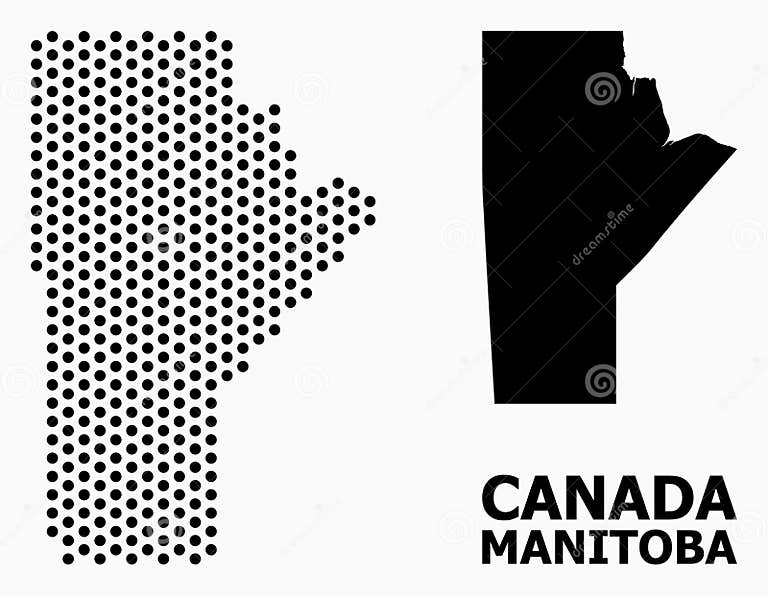 Pixel Mosaic Map of Manitoba Province Stock Vector - Illustration of ...