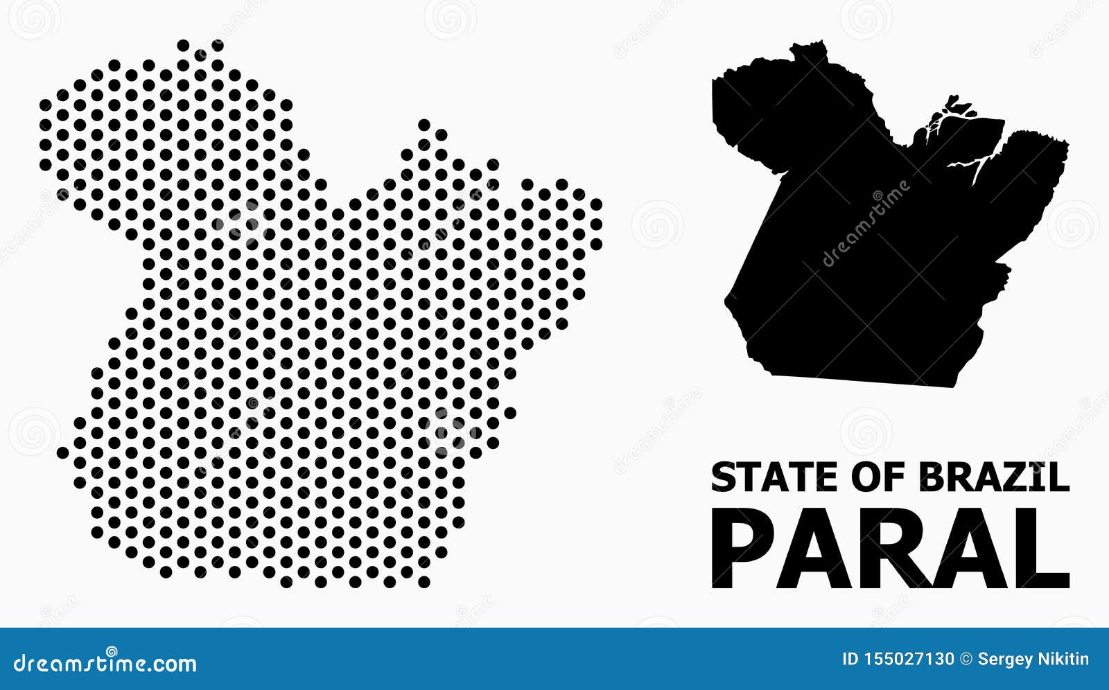 Dotted Pattern Map of Paral State Stock Vector - Illustration of ...