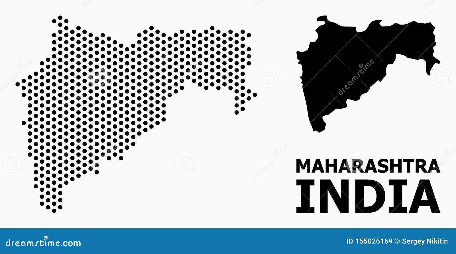 Pixelated Mosaic Map of Maharashtra State Stock Vector - Illustration ...