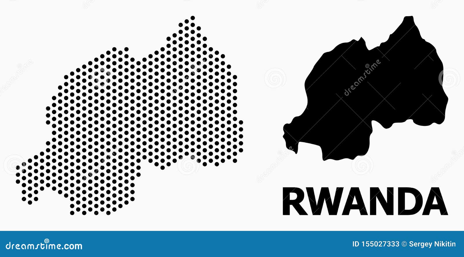 Pixelated Mosaic Map of Rwanda Stock Vector - Illustration of country ...