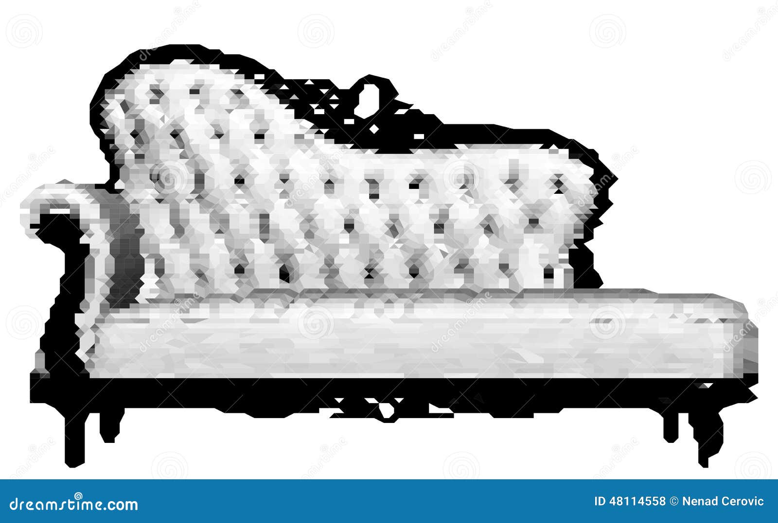 Pixelated Mosaic Tiled Sofa Vector Stock Vector - Illustration of ...