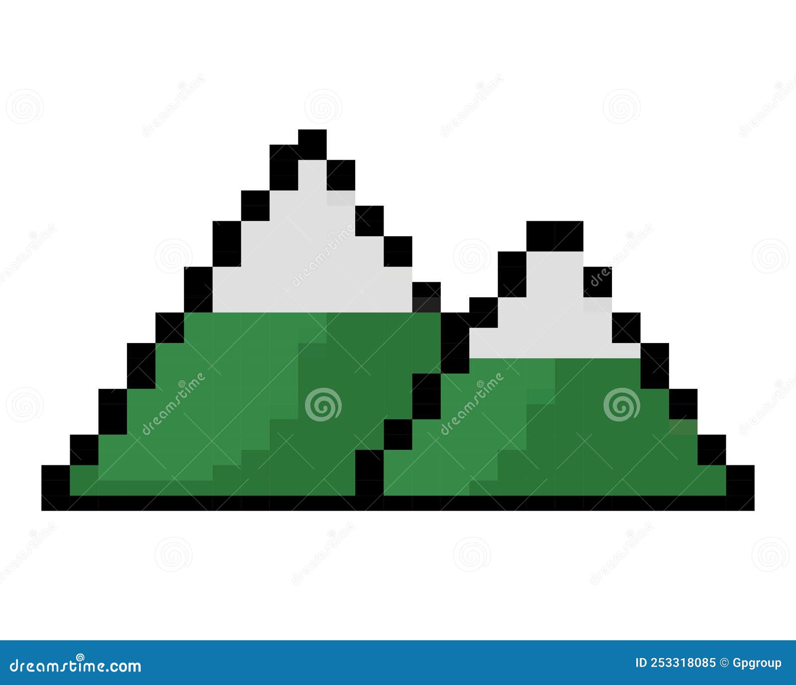 Pixelated mountain design stock vector. Illustration of outdoor - 253318085