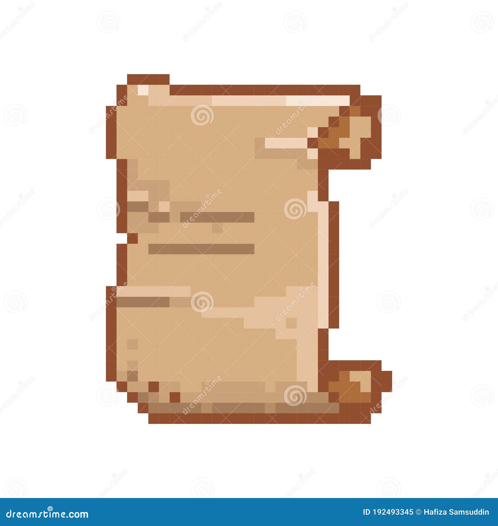 Pixelated Paper Scroll. Vector Illustration Decorative Design Stock ...