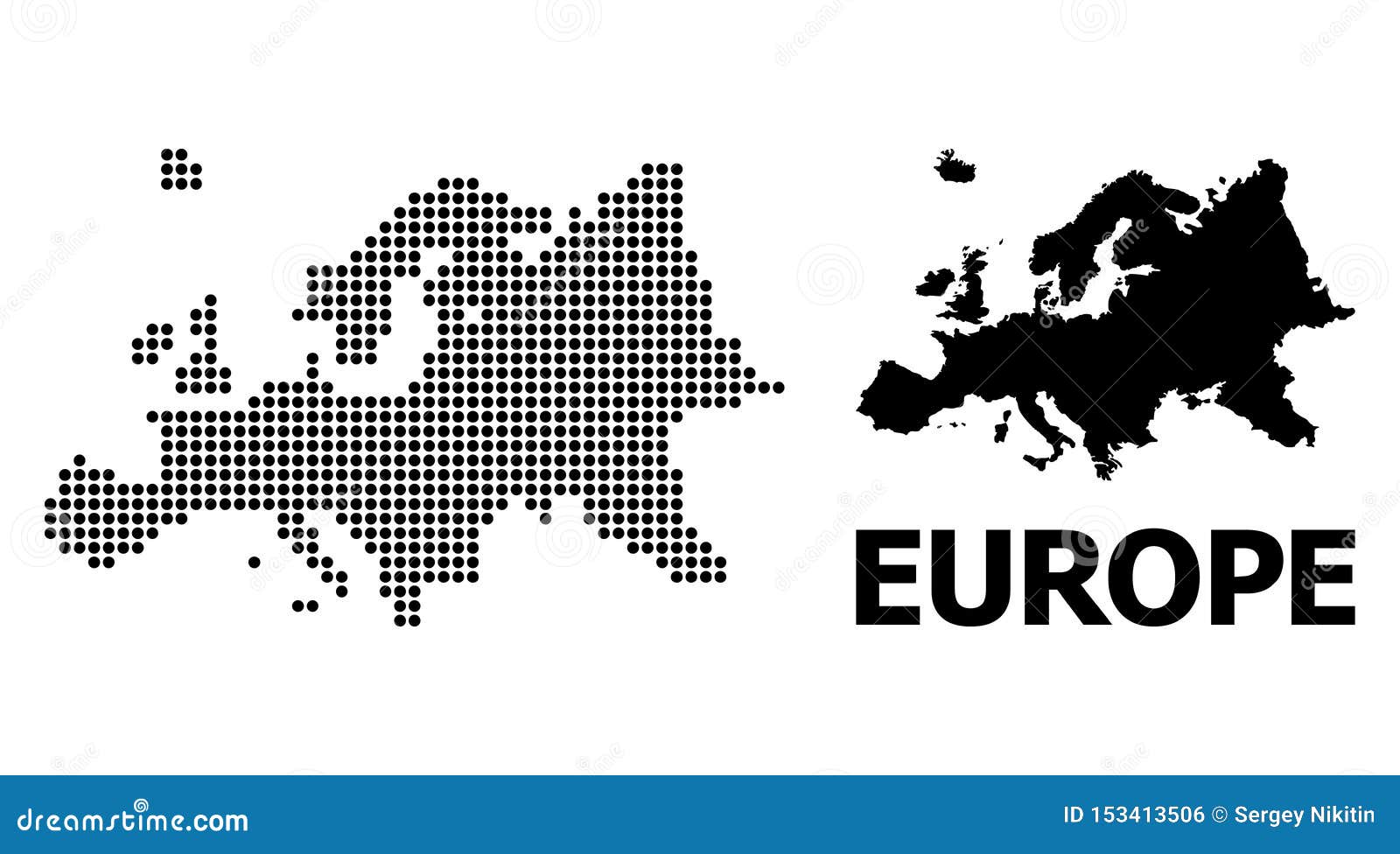 Pixelated Pattern Map of Europe Stock Illustration - Illustration of ...