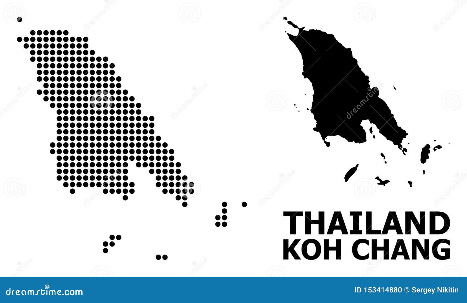Pixelated Pattern Map of Koh Chang Stock Illustration - Illustration of ...