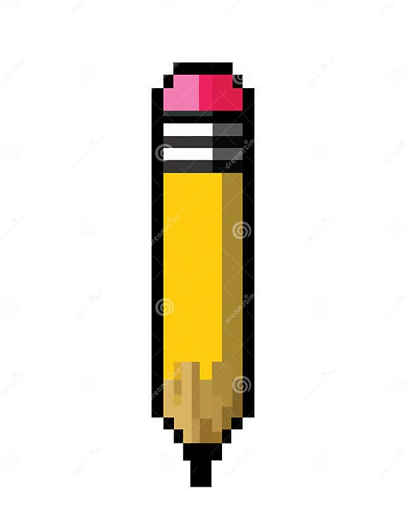 Pixelated Pencil stock vector. Illustration of pixel - 273745274