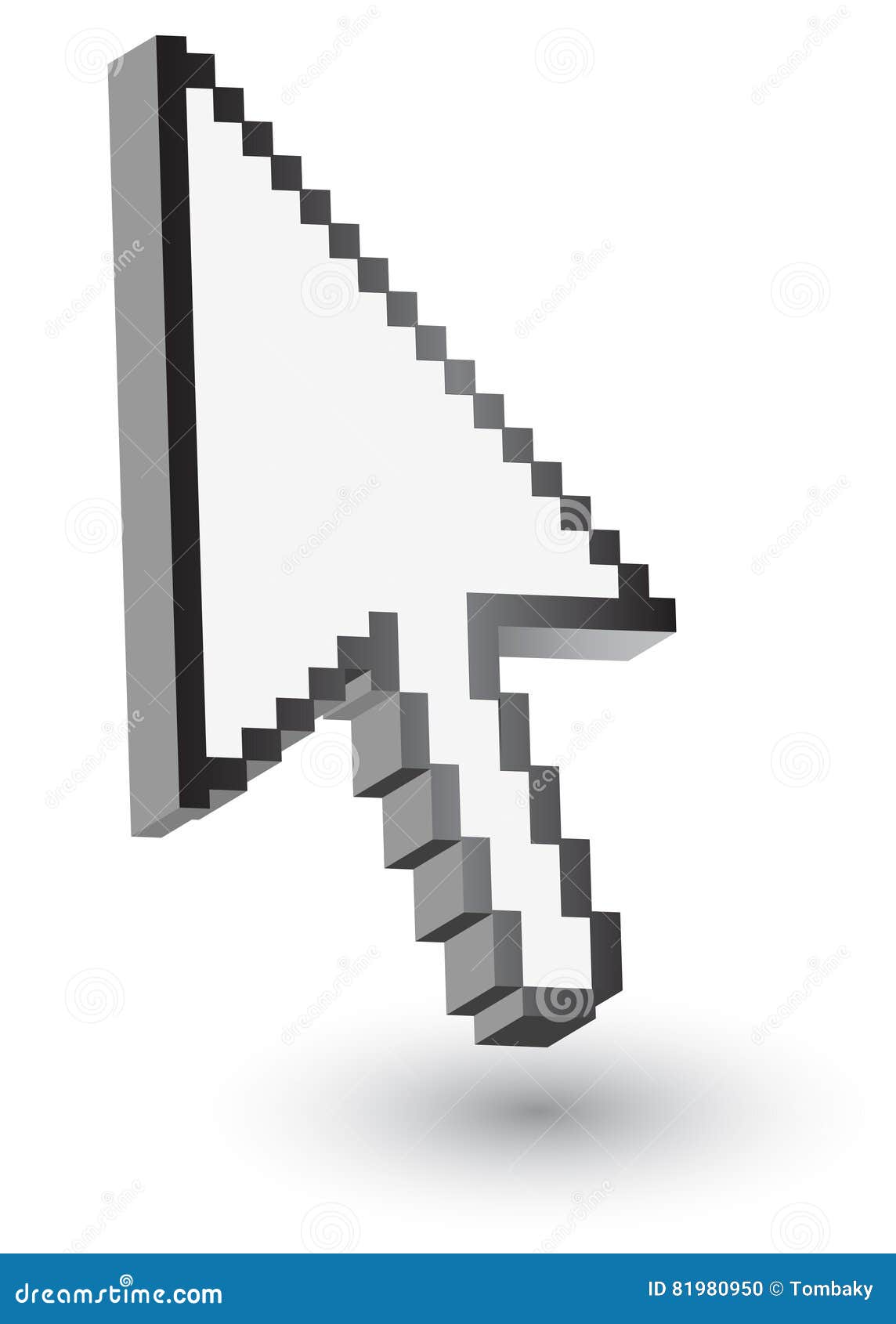 Pixelated pointer. stock illustration. Illustration of element - 81980950