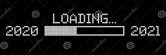 Pixelated Progress Bar Showing Loading of 2021 Vector Stock Vector ...