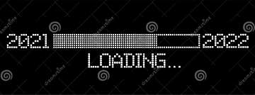 Pixelated Progress Bar Year 2021 To 2022 Loading Stock Illustration ...