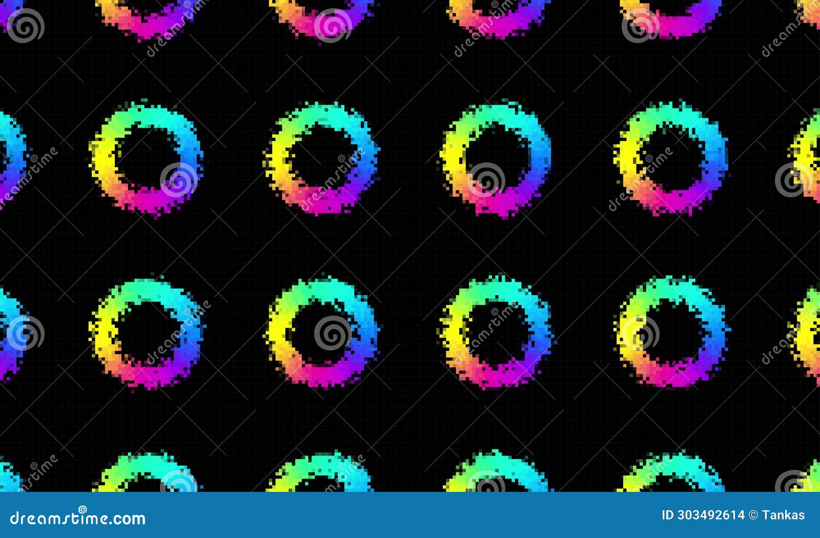 Pixelated Psychedelic Background. Moire Overlapping Effect. Vector ...