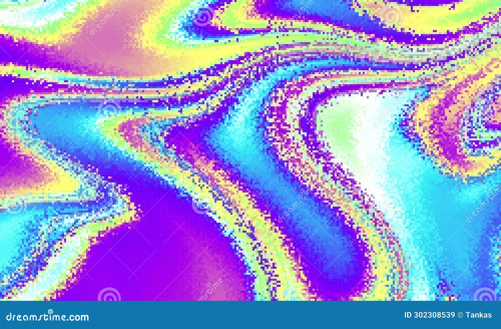 Pixelated Psychedelic Background. Moire Overlapping Effect. Vector ...