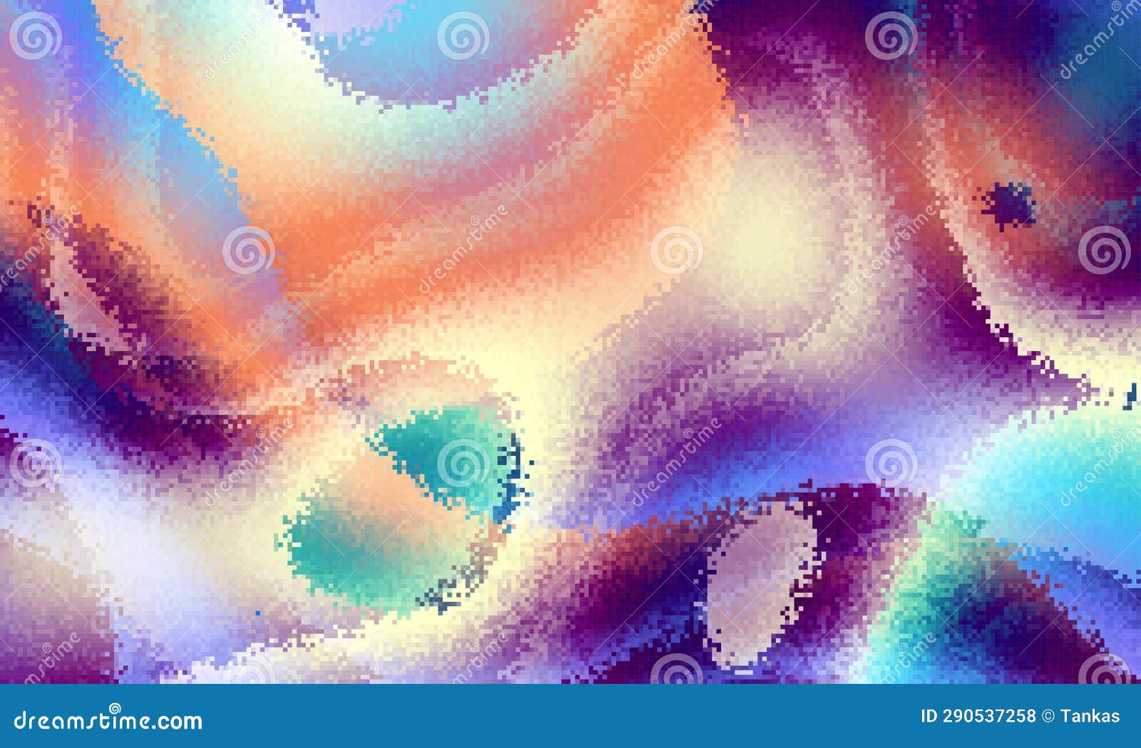 Pixelated Psychedelic Background. Moire Overlapping Effect. Vector ...