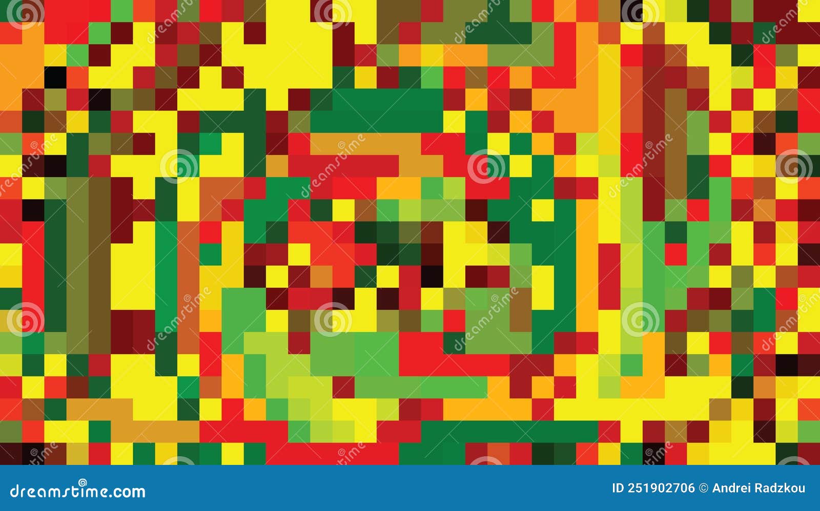 Pixelated Reggae Colors Background. Vector Pattern Stock Vector ...