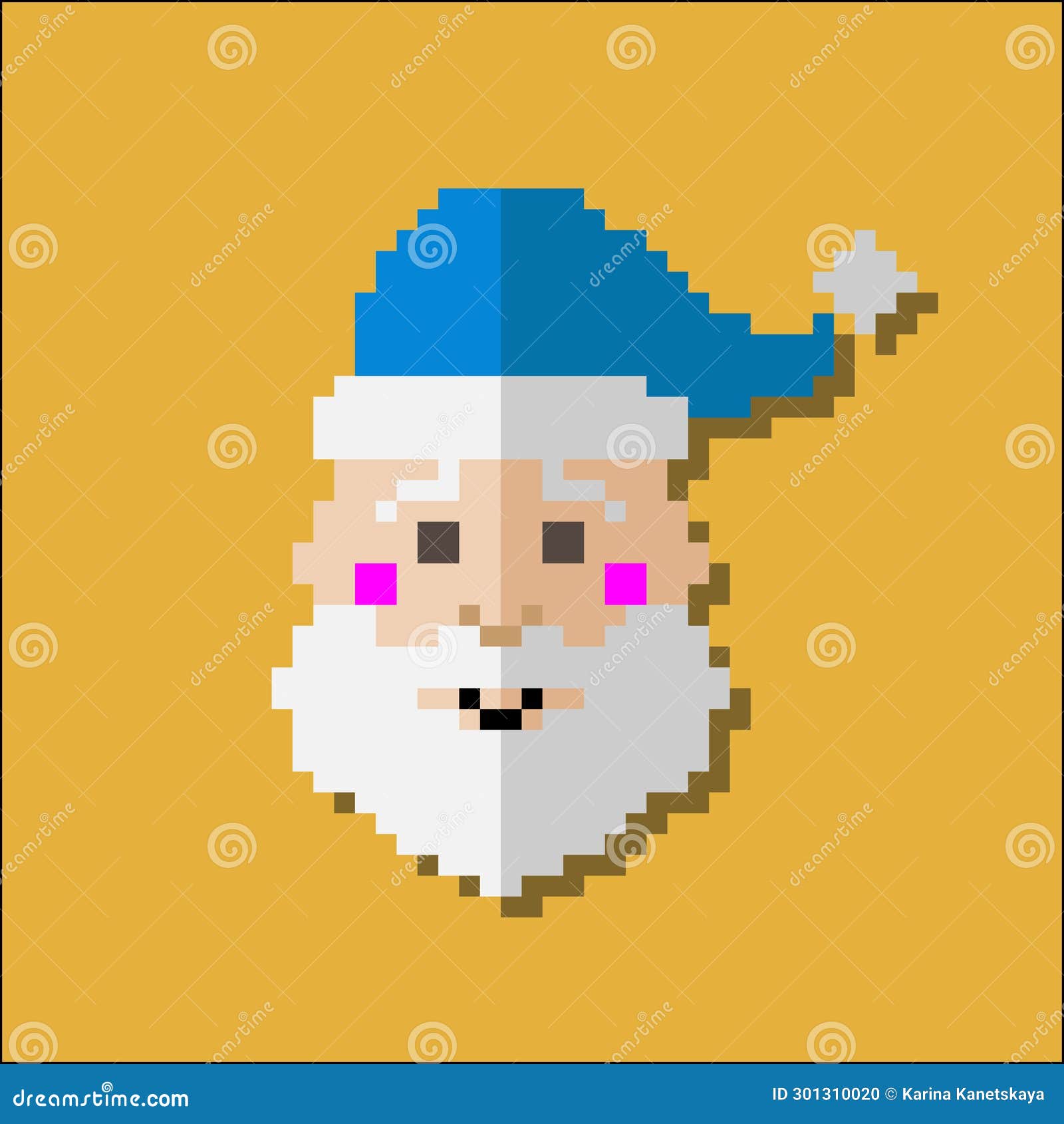 Pixelated Santa Hat Illustration. Simple Pixel Art Of A Red Santa Hat ...