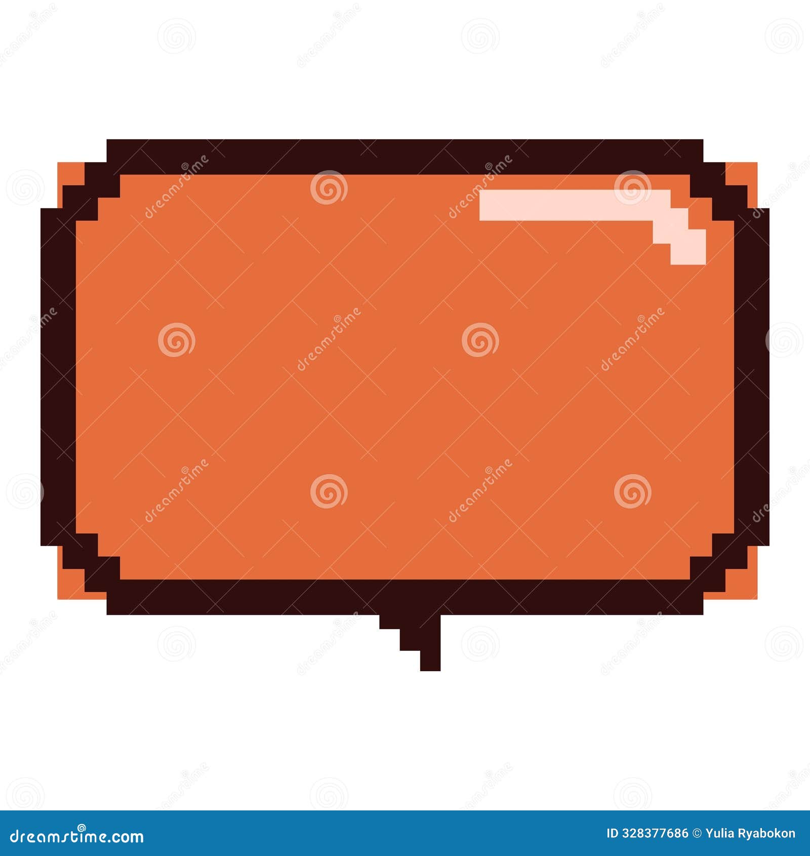 Pixelated Speech Bubble with Blank Space for Message Stock Vector ...