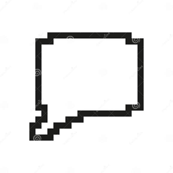Pixelated Speech Bubble, Symbol of Message, Conversation or Text ...