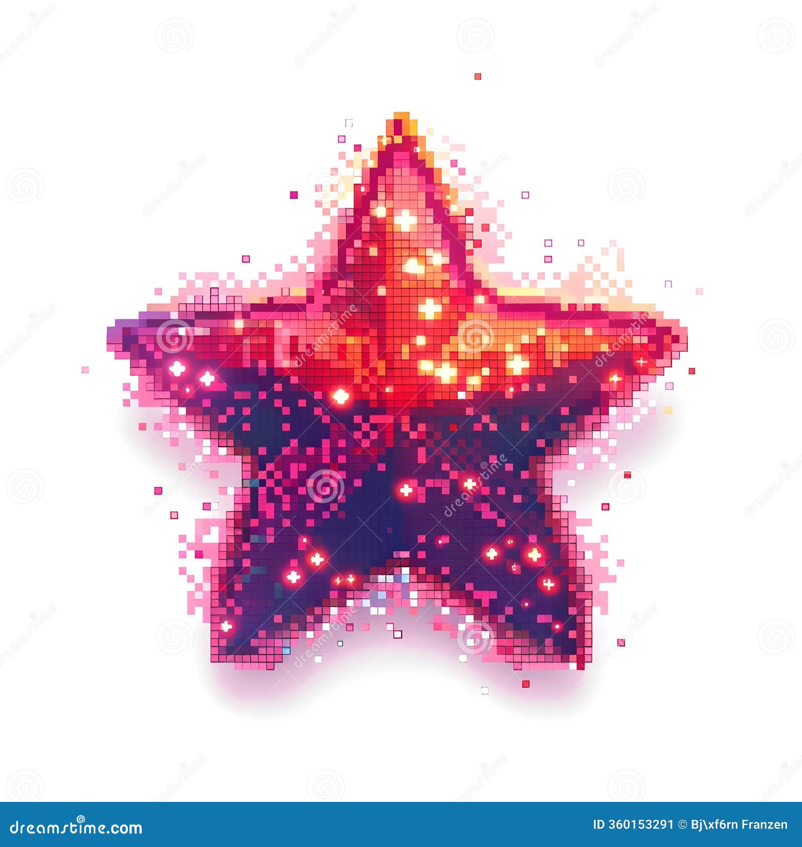 Pixelated Star Bright Pixel Art Royalty-Free Stock Photo ...