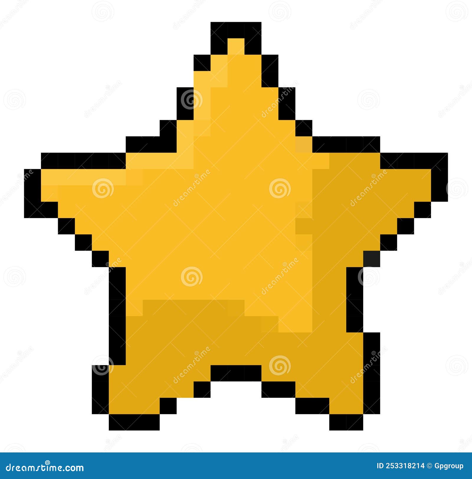 Pixelated star design stock vector. Illustration of positive - 253318214