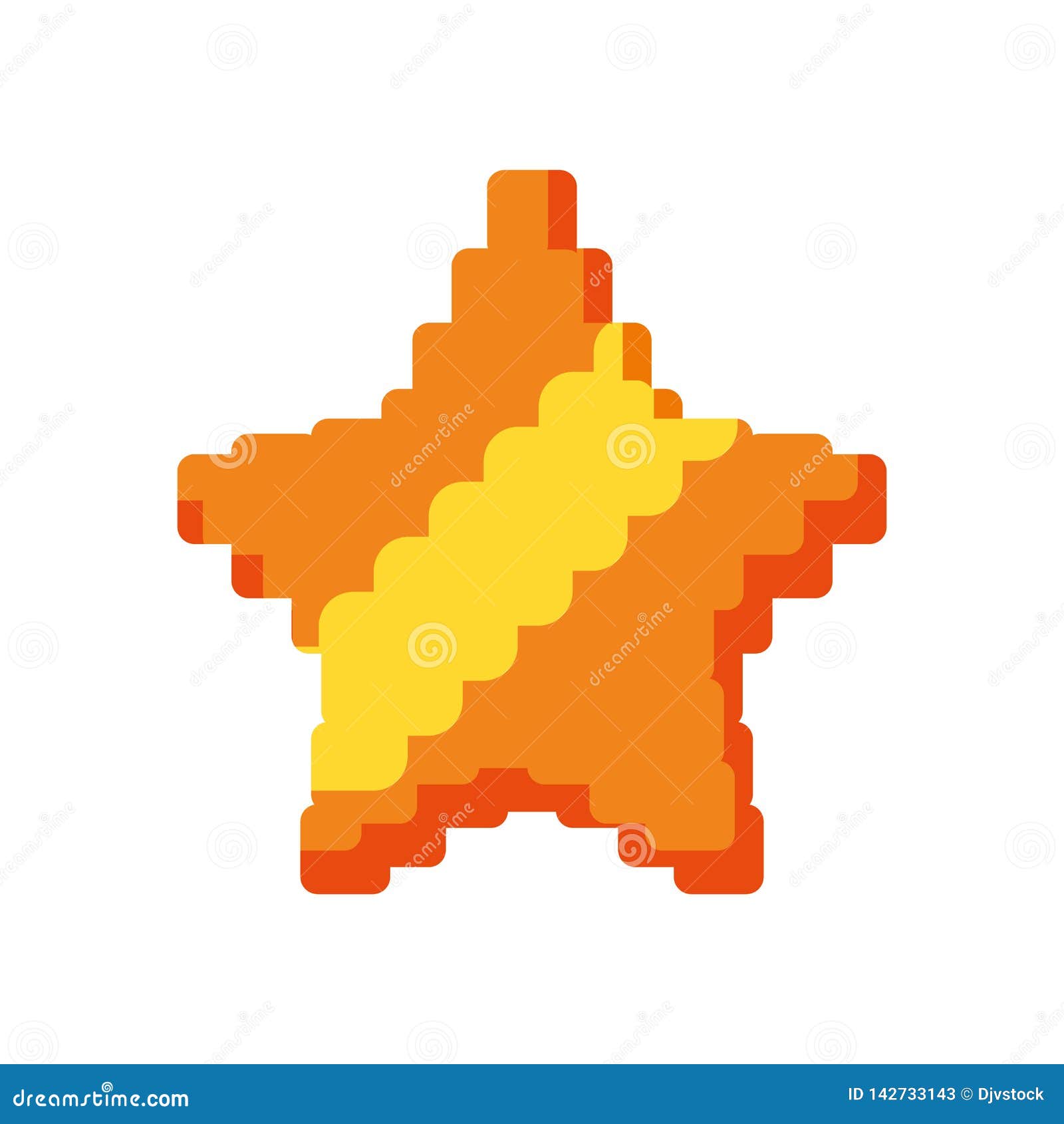 Pixelated Star Isolated Icon Stock Vector - Illustration of classify ...