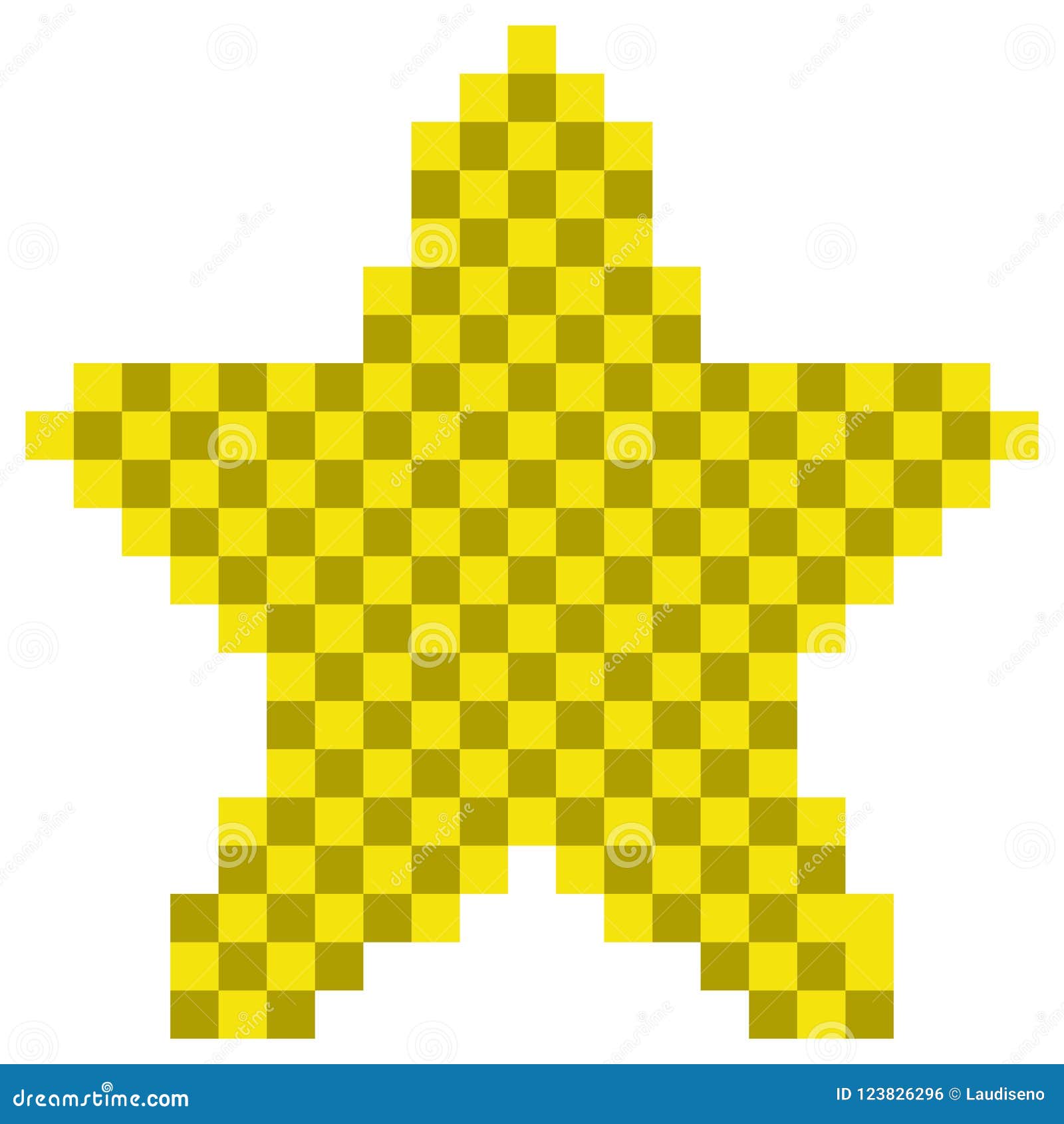 Pixelated star shape icon stock vector. Illustration of pixel - 123826296