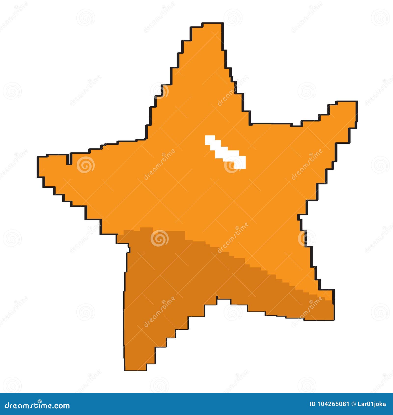 Pixelated star shape stock vector. Illustration of sign - 104265081