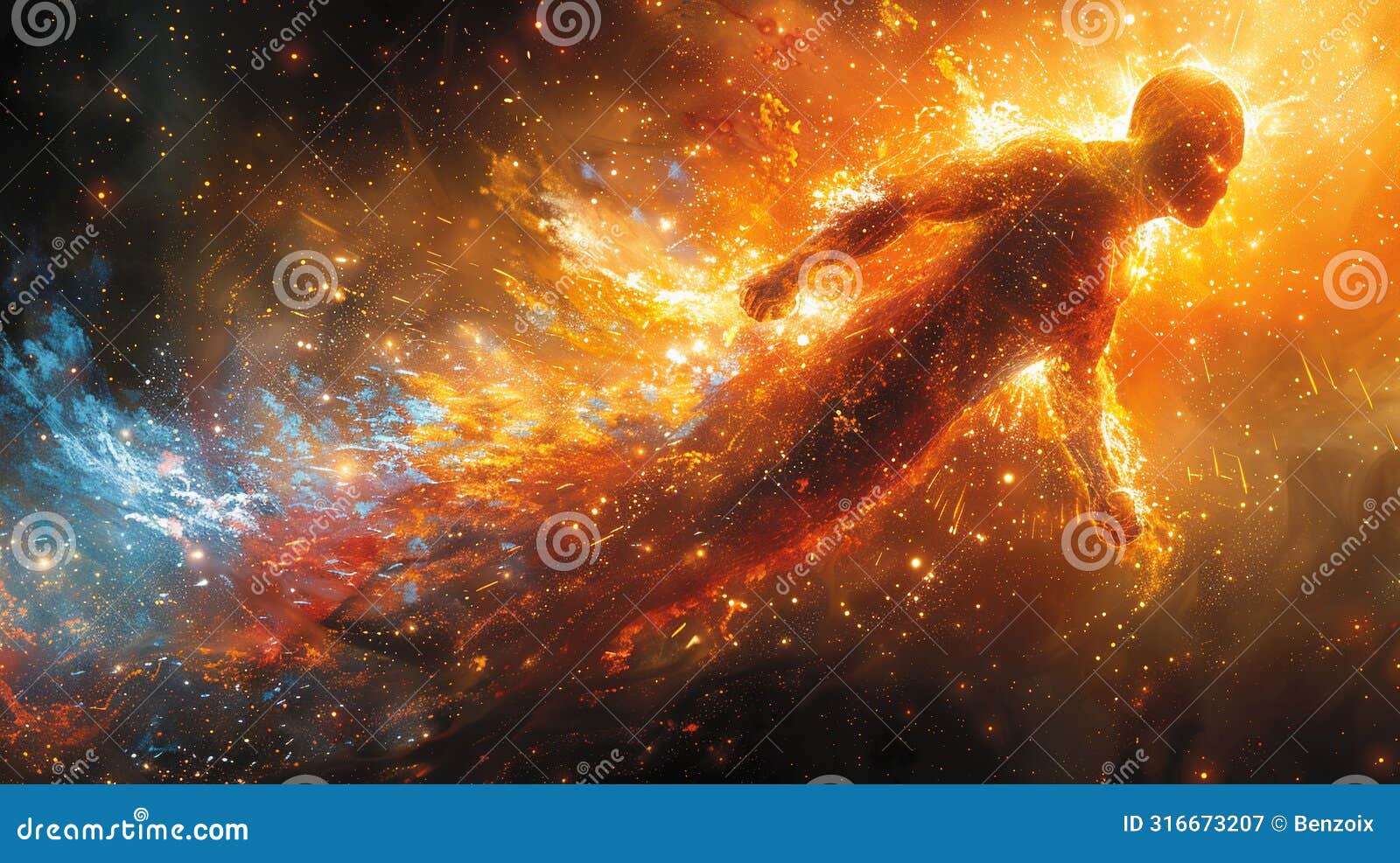 Pixelated Superhero Action Sequence for a Comic Book the Panel Blurs ...