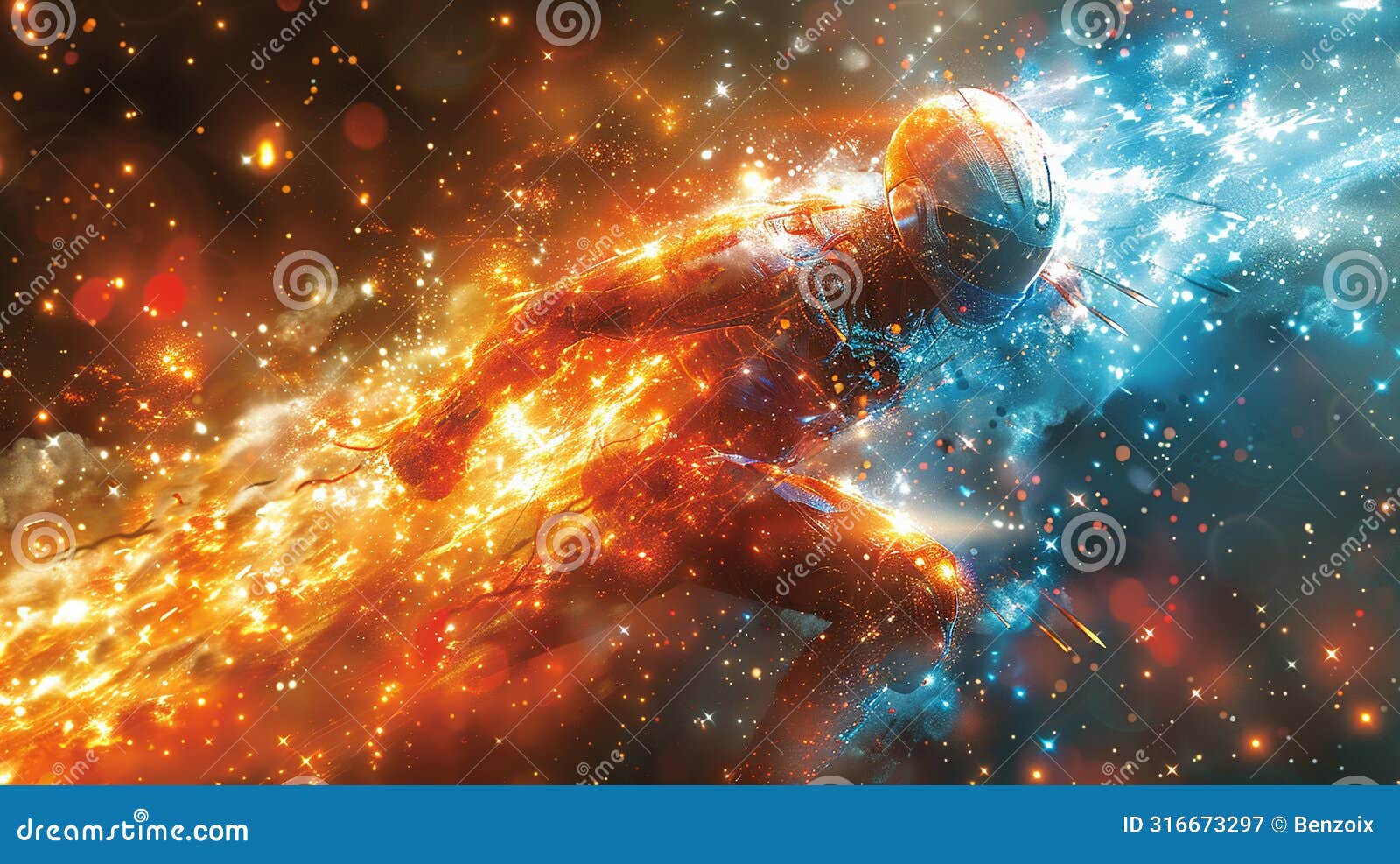 Pixelated Superhero Action Sequence for a Comic Book the Panel Blurs ...