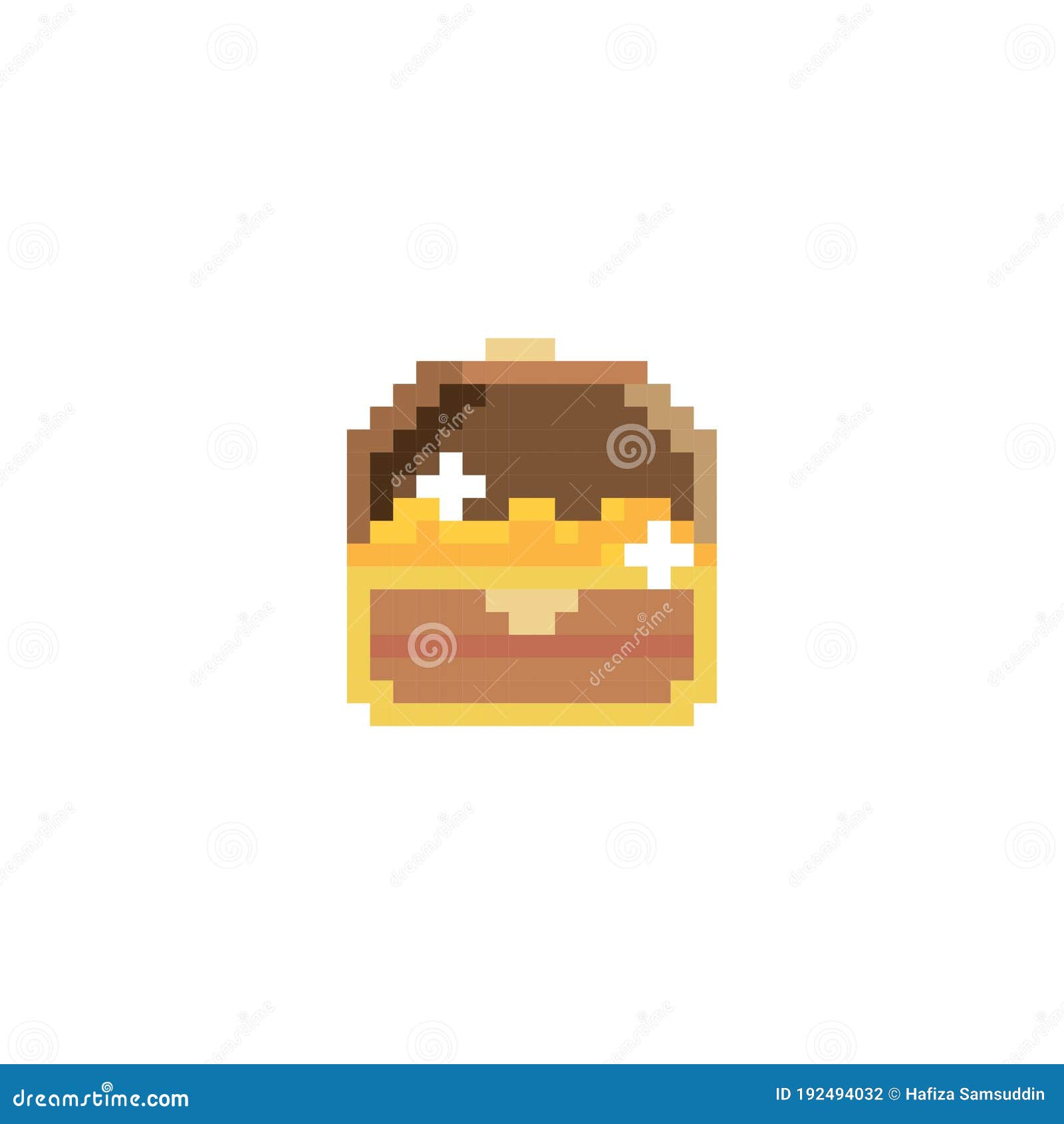 Pixelated Treasure Chest. Vector Illustration Decorative Design Stock ...