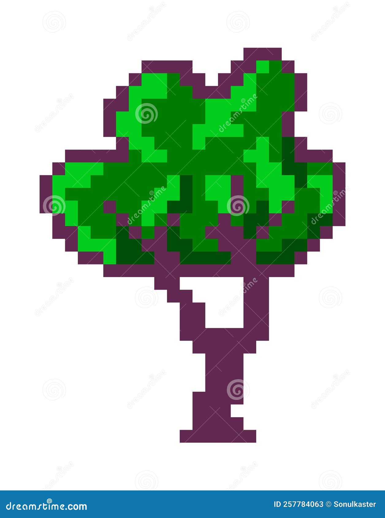 Pixelated Tree with Foliage and Branches, 8 Bit Stock Vector ...