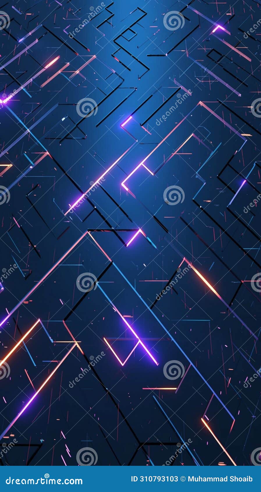 Pixelated Triangle Design Forms Glowing Technology Abstraction in ...