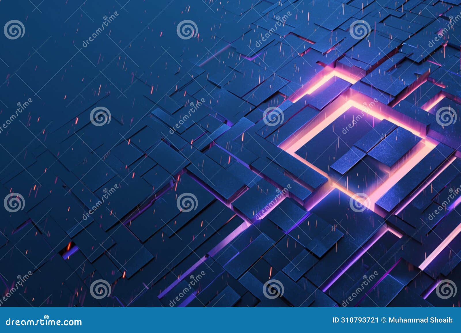 Pixelated Triangle Design Forms Glowing Technology Abstraction in ...