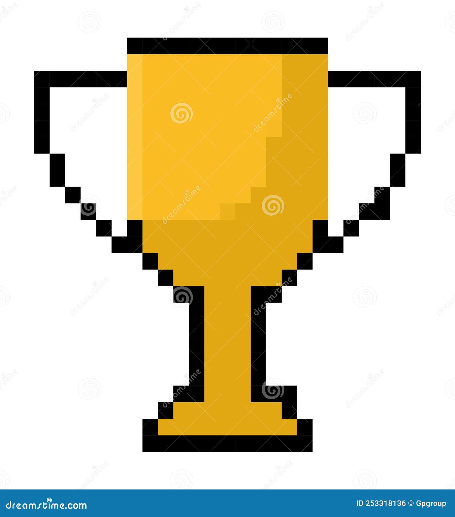 Pixelated trophy design stock vector. Illustration of pixel - 253318136