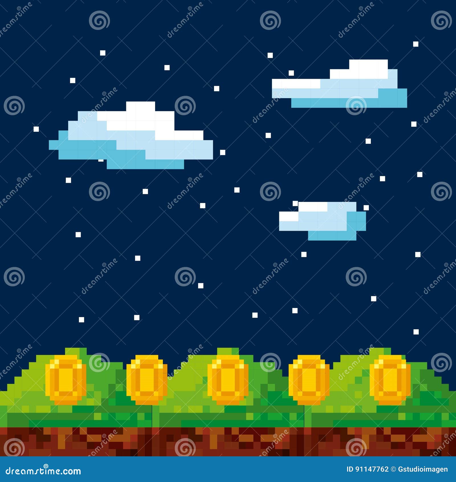 Pixelated Video Game Icons Cartoon Vector | CartoonDealer.com #91148043