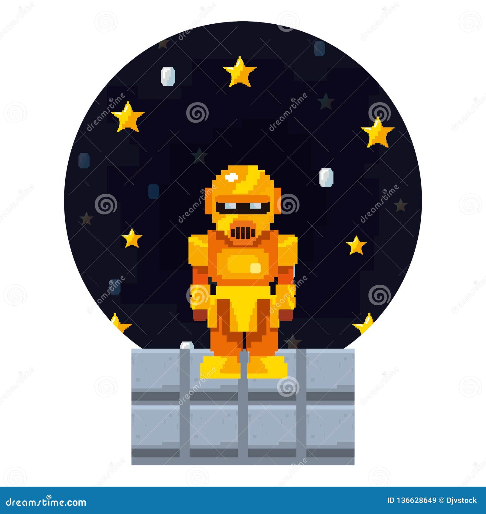 Pixelated video game stock vector. Illustration of electronic - 136628649